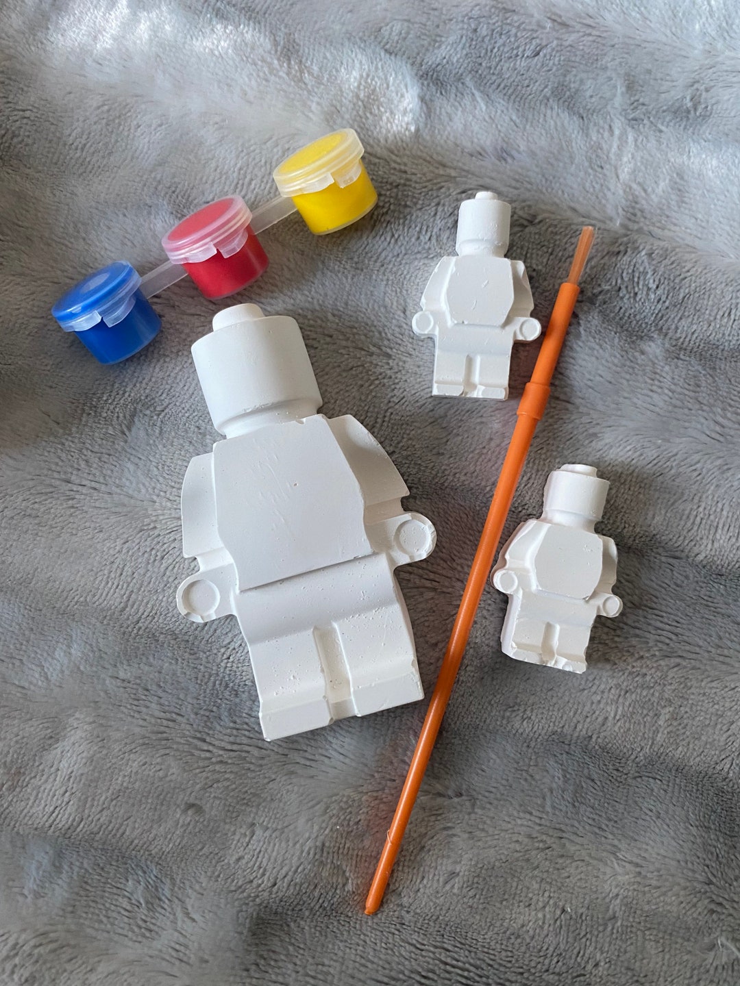 Paint Your Own Lego Man/ Brick Man Set. Kids Craft Party - Etsy