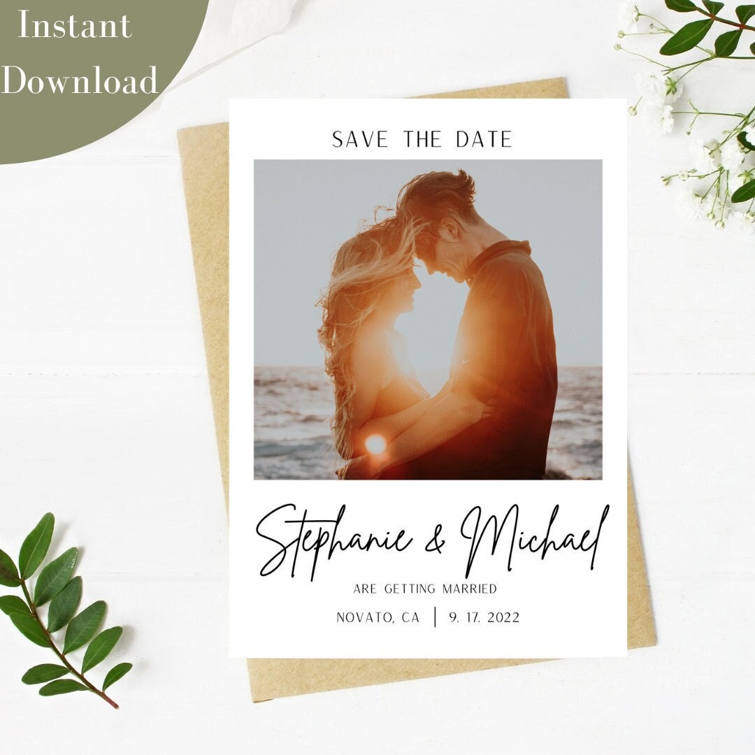 Wedding Save the Date Template. Instant Download Save the Dates. Custom ...