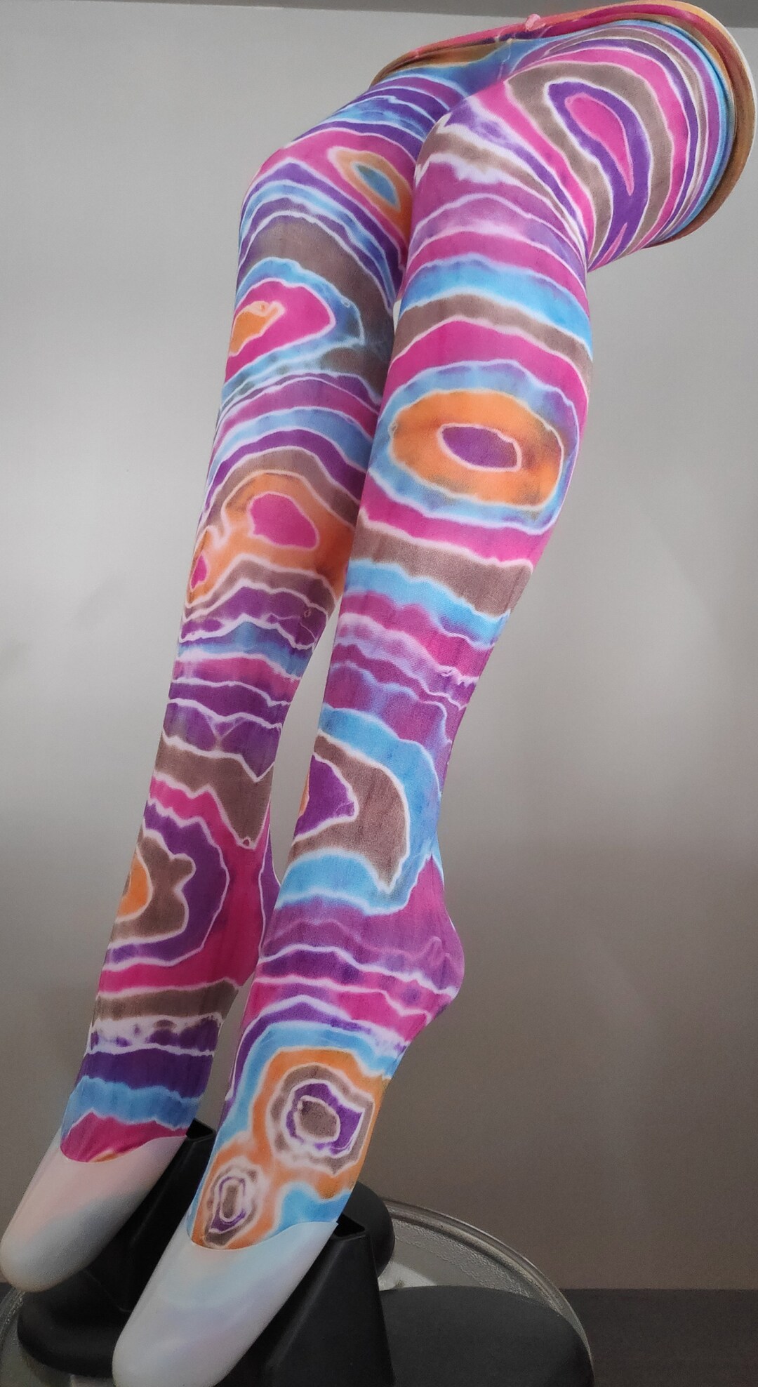 Tie Dye Tights Pantyhose Opaque Geode Design Unique Colorful - Etsy