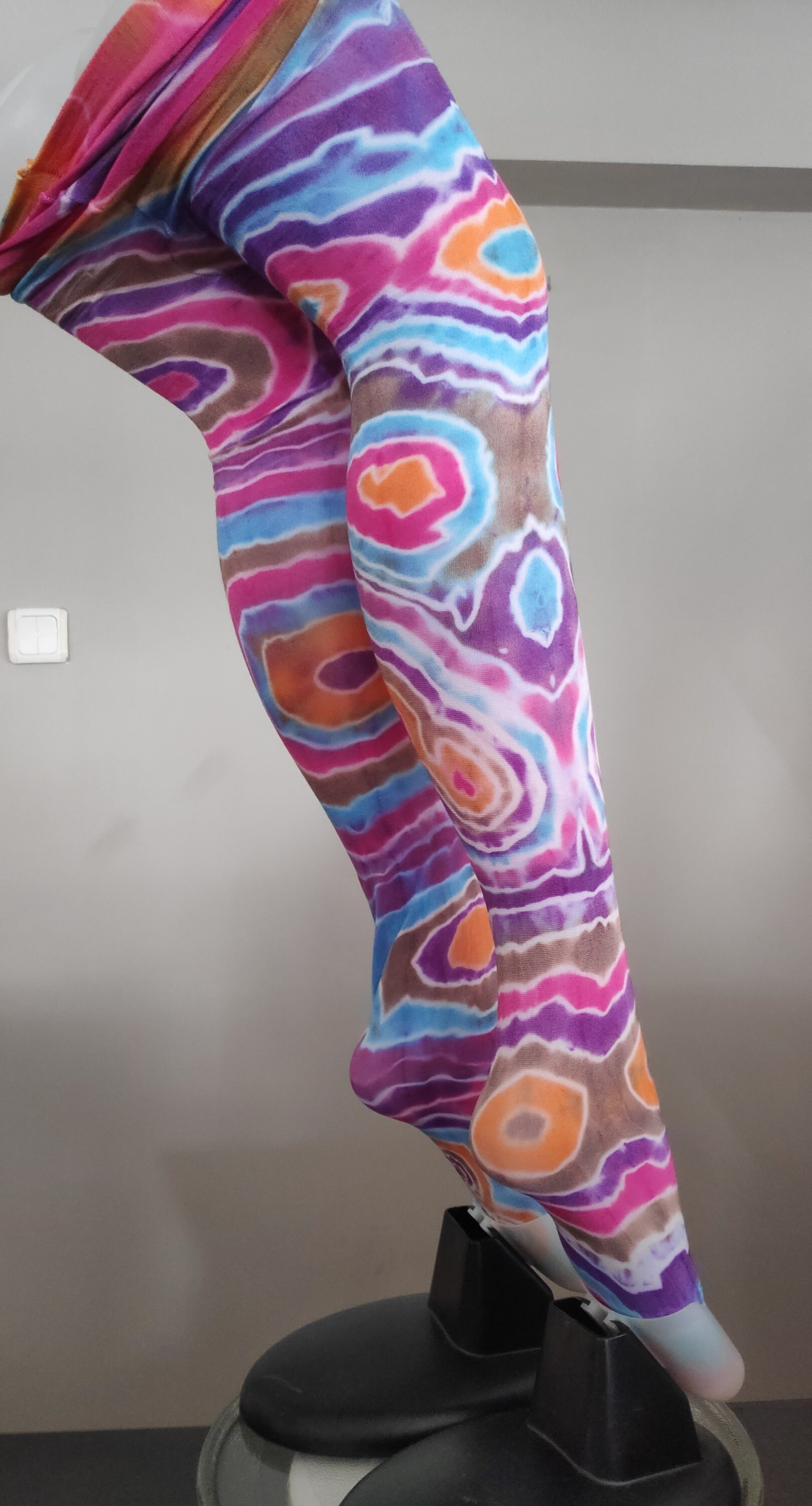 Tie Dye Tights Pantyhose Opaque Geode Design Unique Colorful for Womens ...