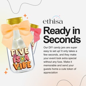 Ethisa 12 Pack Five is a Vibe Party Favors - DIY Candy Jars With ...