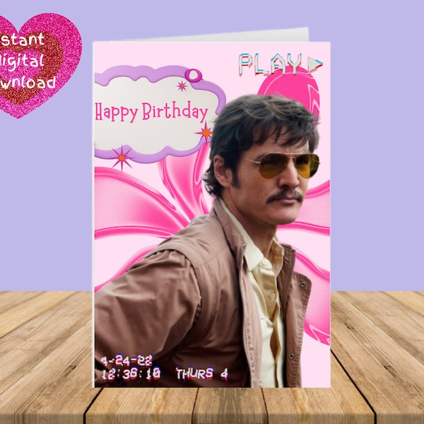 Pedro Pascal Birthday Card - Etsy