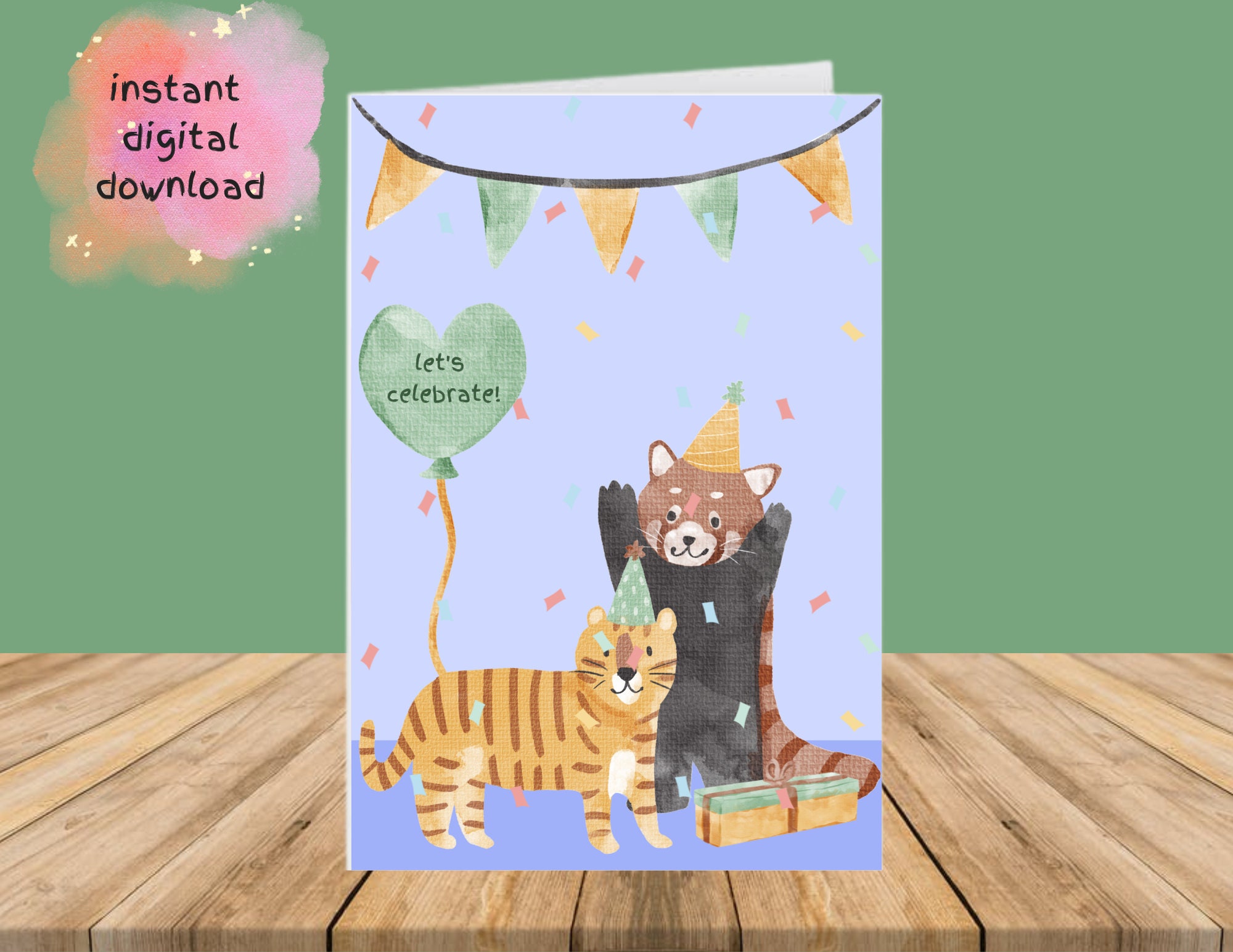 Printable Birthday Card Instant Digital Download Same Day Gift for Him ...