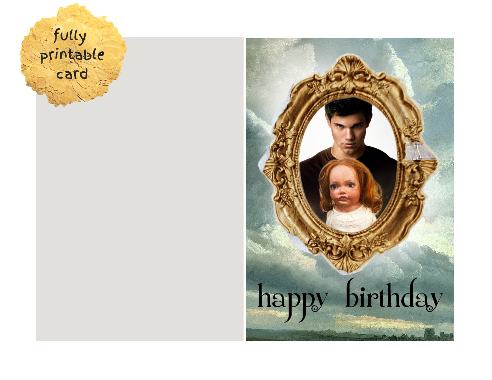 Funny Twilight Printable Greeting Card | Birthday Card for Friend Him ...
