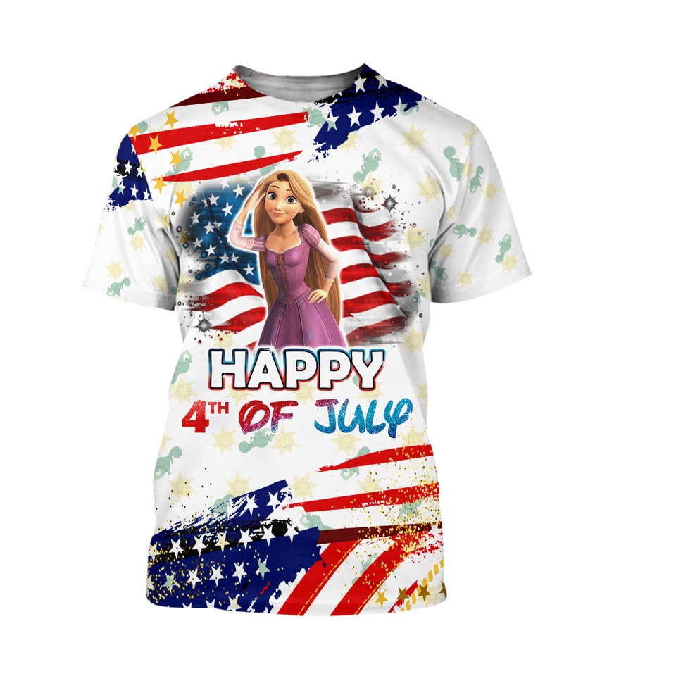 Rapunzel Tangled July 4th USA Flag Patterns Disney Cartoon Outfits ...