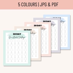 30 Day No Alcohol Challenge Printable | Habit Tracker (digital Download ...