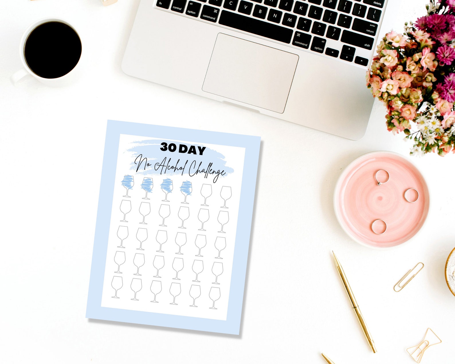 30 DAY NO ALCOHOL Challenge Printable Alcohol Free Challenge Healthy ...