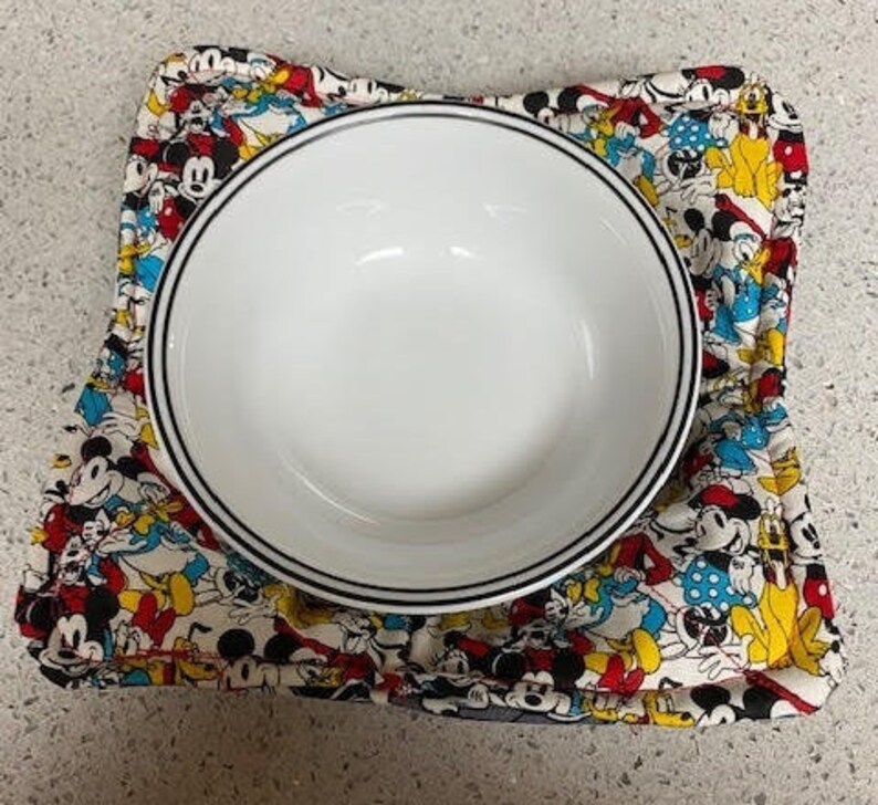 Bowl Cozy, Mickey Mouse, Microwave and Reversible - Etsy