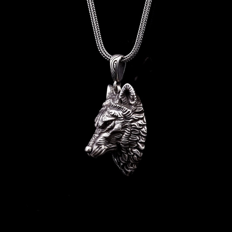 Wolf Necklace for Men - Etsy