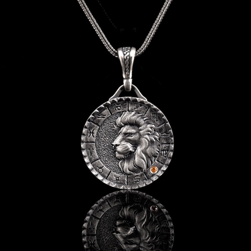 Leo Zodiac Lion Pendant - Etsy