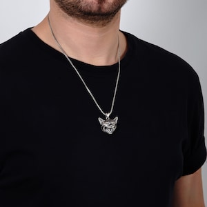 925 Silver Wildcat Necklace, Cat Pendant, Animal Jewelry, Unique Gift ...