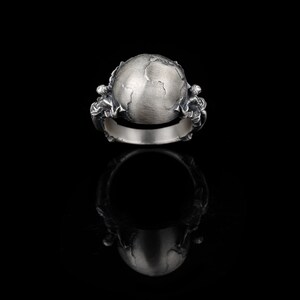 Sterling Silver Titan Atlas Ring, Ancient Greek Mythology Jewelry ...