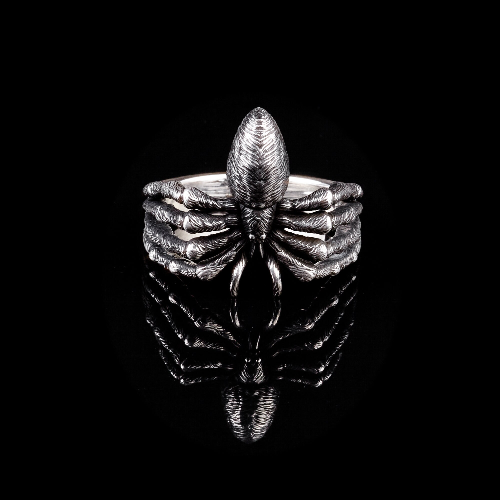 Spider Silver Ring Spider Oxidized Ring Sterling Silver Gift - Etsy