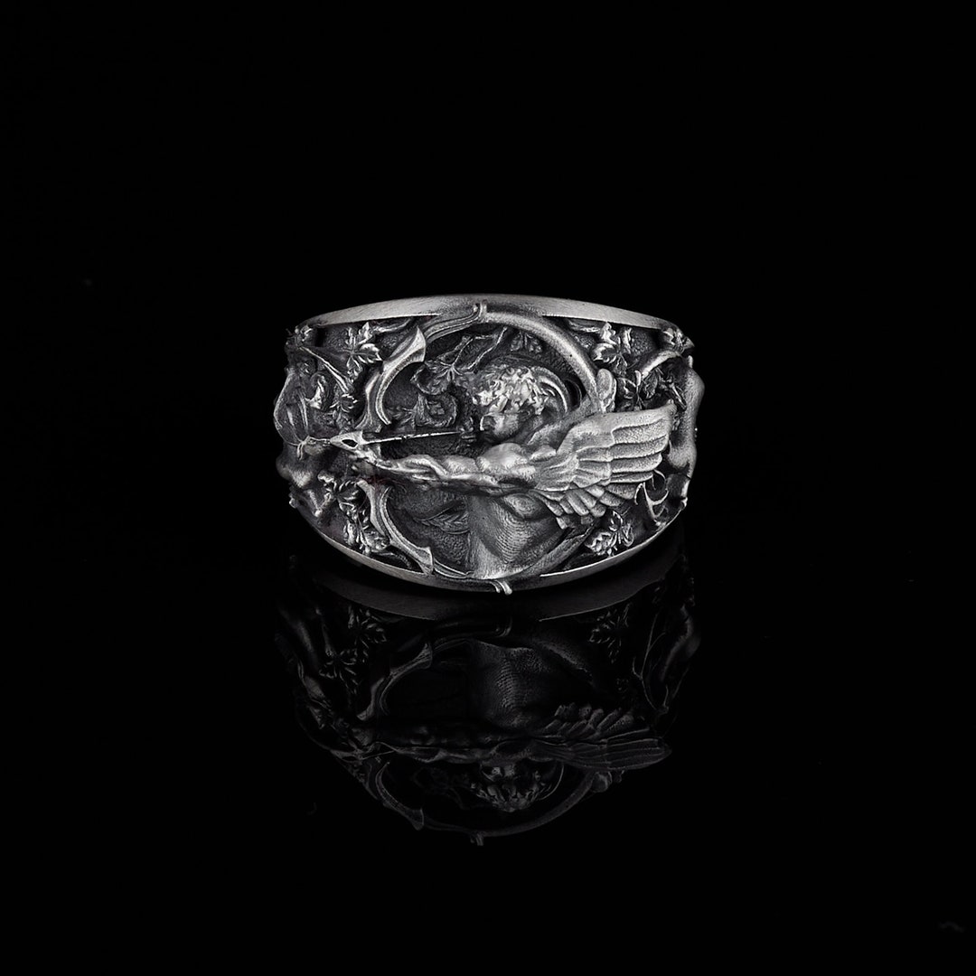 Eros Cupid Silver Ring, Ancient Greek Jewelry for Man and Women ...