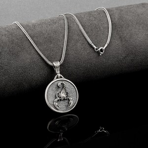 Personalized Scorpion Pendant Necklace, Zodiac Horoscope Jewelry ...