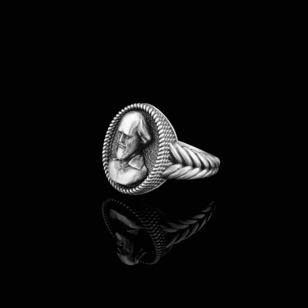 William Shakespeare Inspired Silver Ring, Signet Ring Jewelry ...