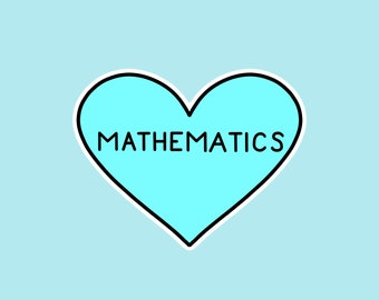 Math Heart Sticker - Etsy