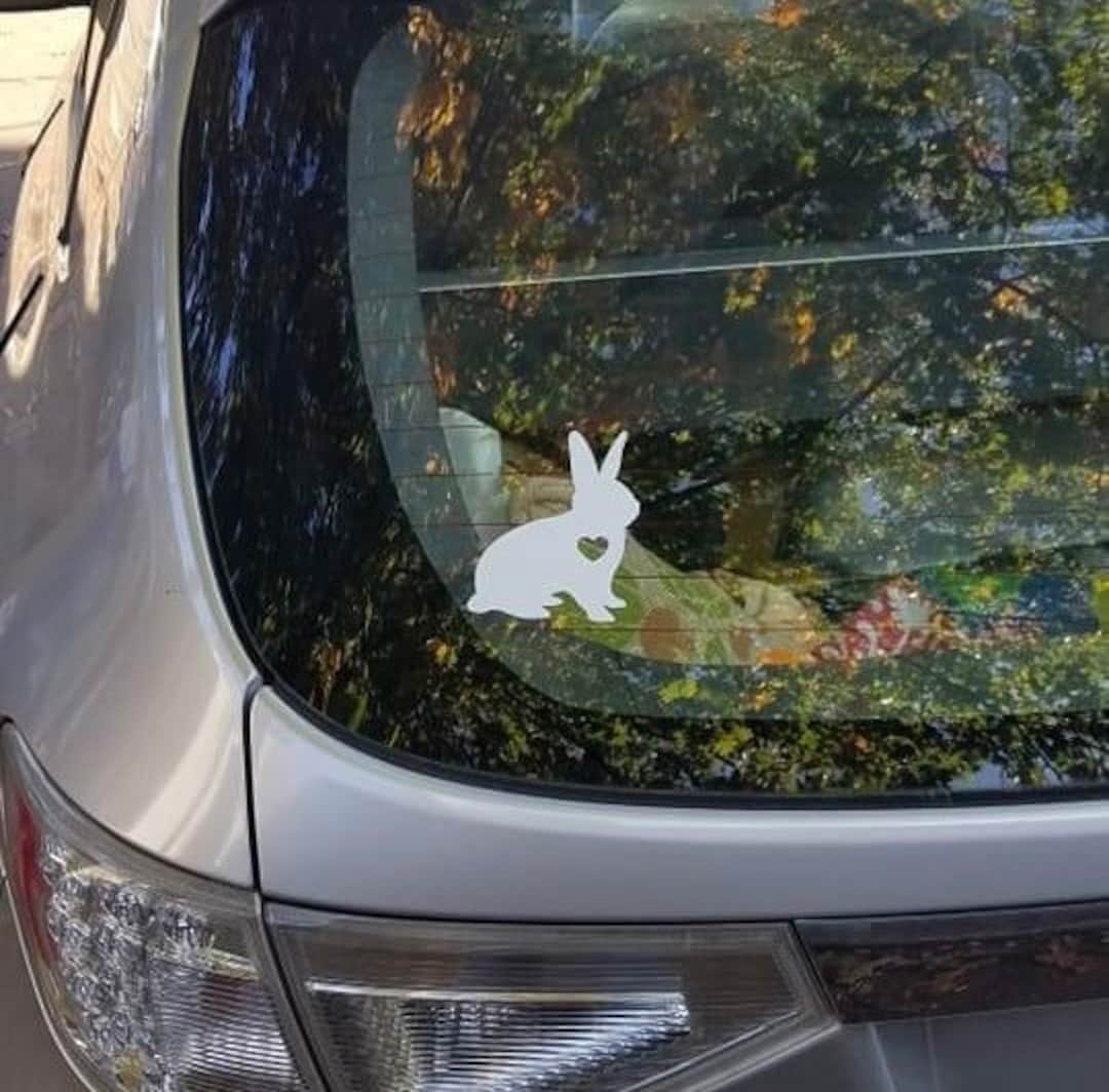 White Rabbit Car Decals - Etsy