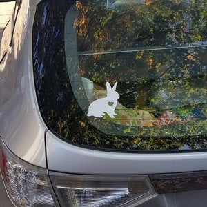 White Rabbit Car Decals - Etsy
