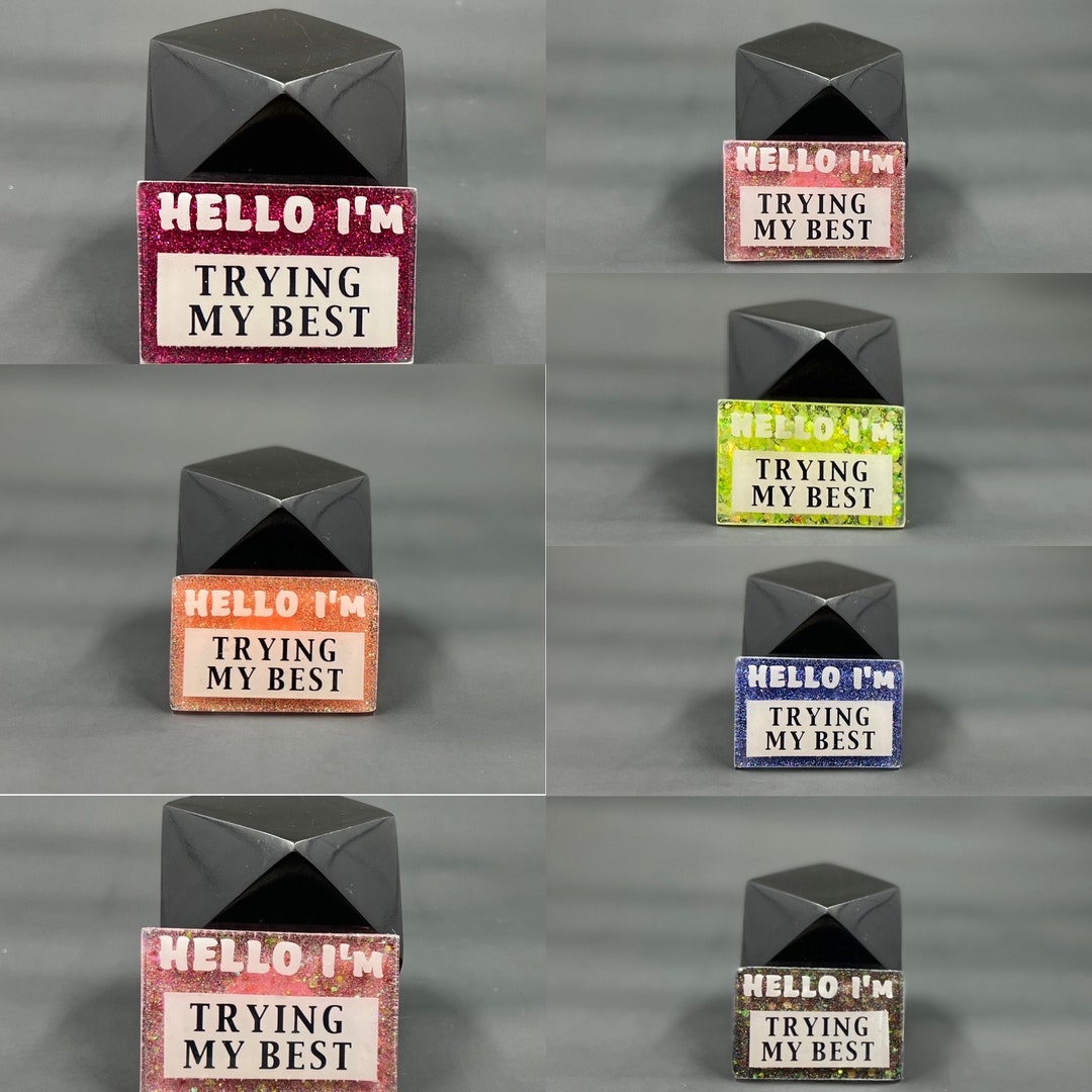 Trying My Best Badge Reels - Etsy