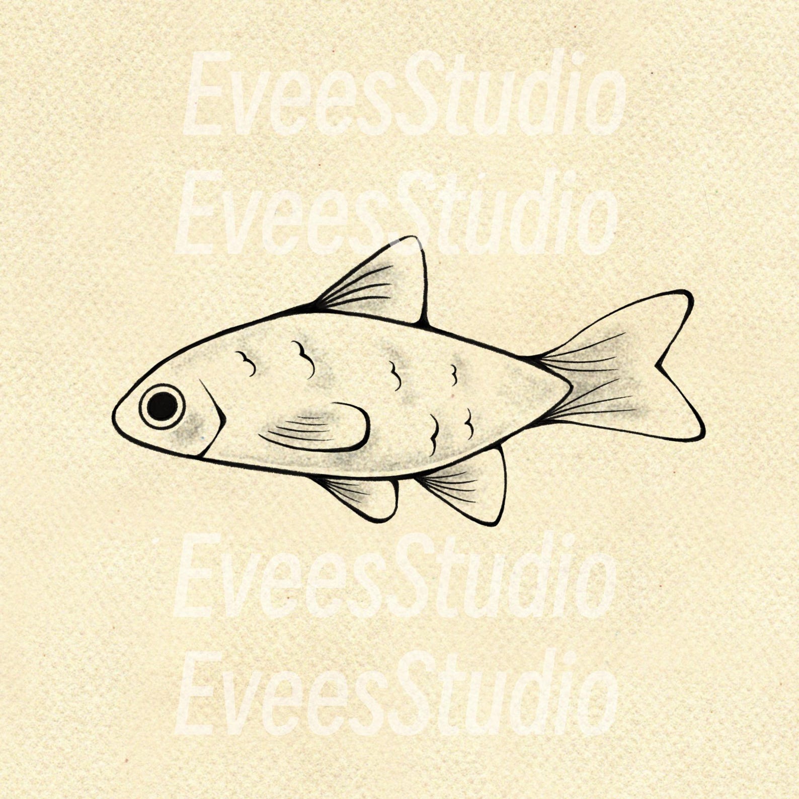 Temporary Tattoo Fish, Cottagecore Tattoo, Fish Tattoo, Cute Fish ...