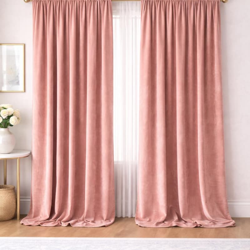 Dusty Rose Curtains - Etsy