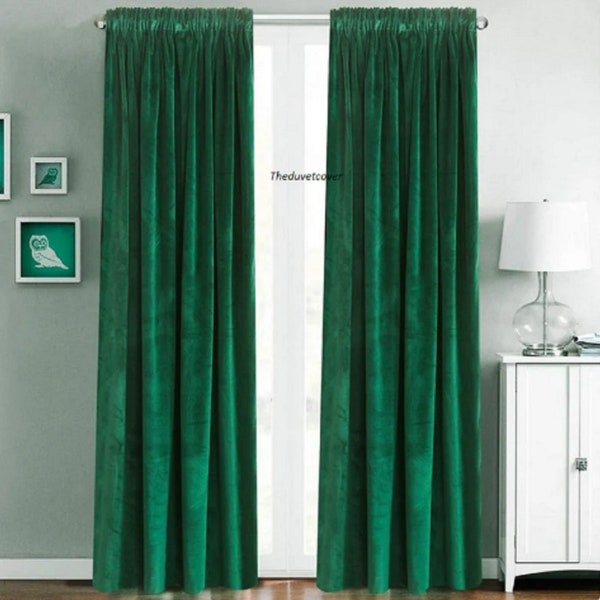 Emerald Green Velvet Curtains