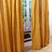 Handmade Yellow Mustard Linen Curtain: Rustic Farmhouse Style, Two ...