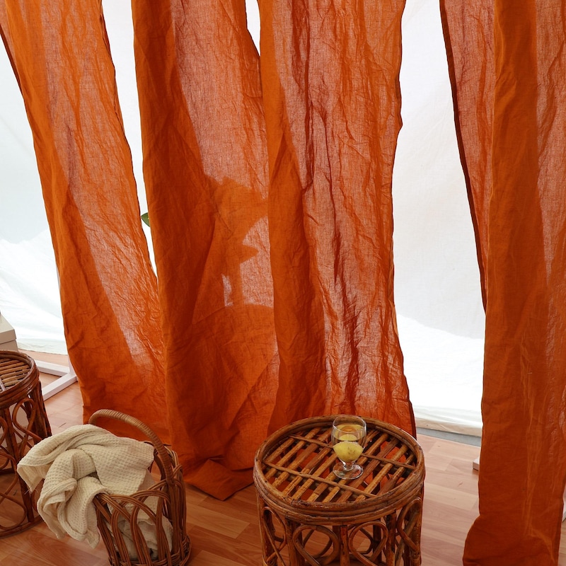 Linen Curtain - Etsy