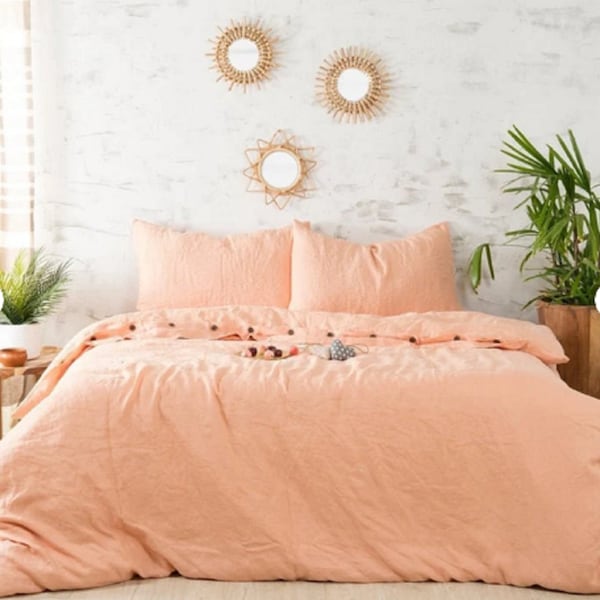 Peach Bedding - Etsy