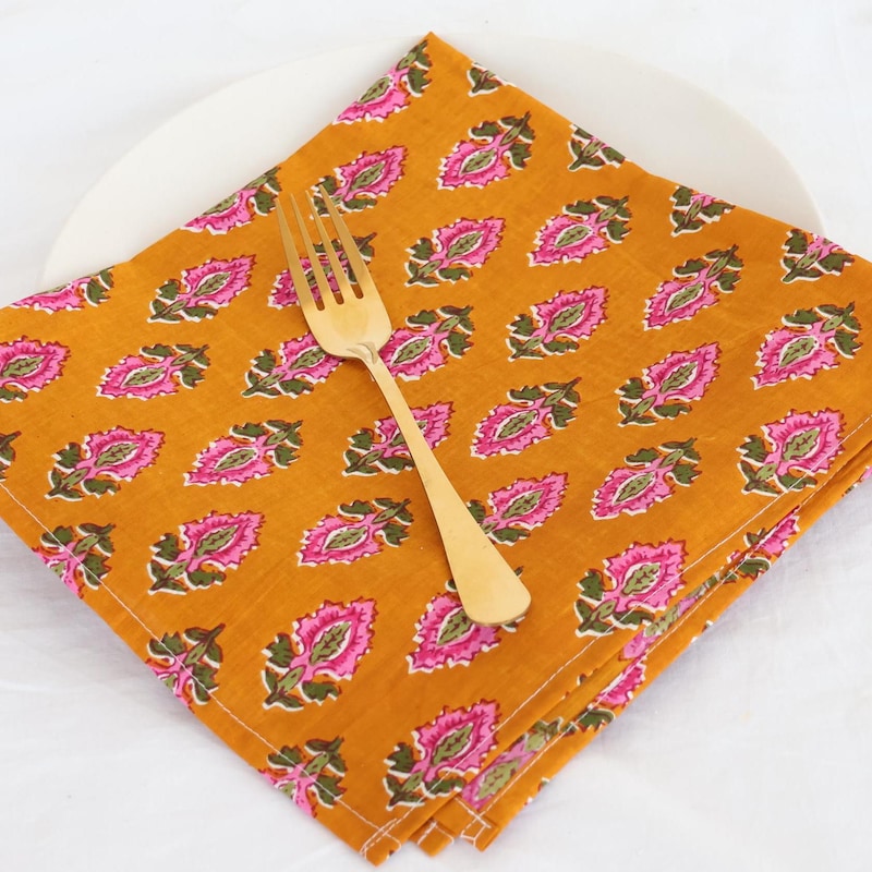 Block Print Napkins - Etsy