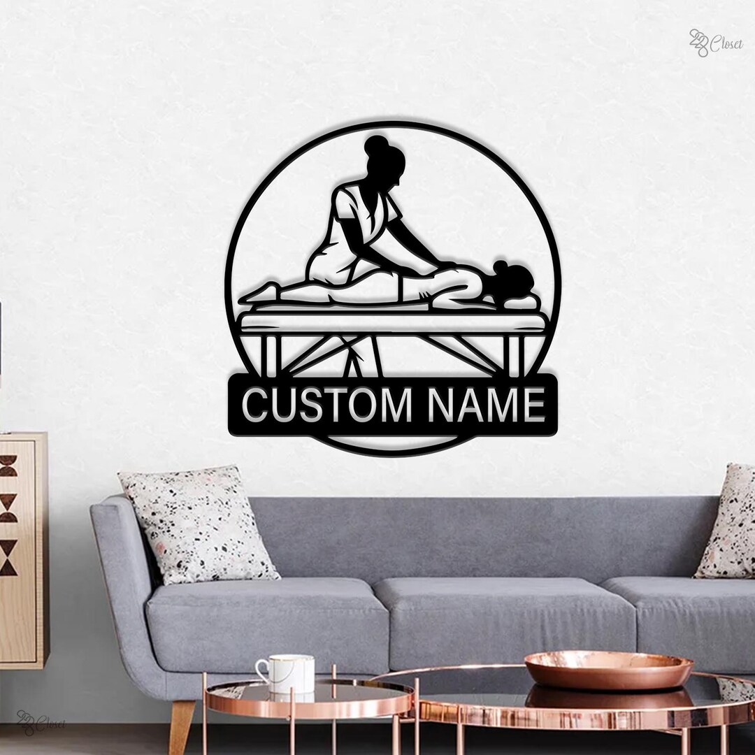 Custom Massage Therapist Metal Wall, Massage Therapy Gift, Metal ...