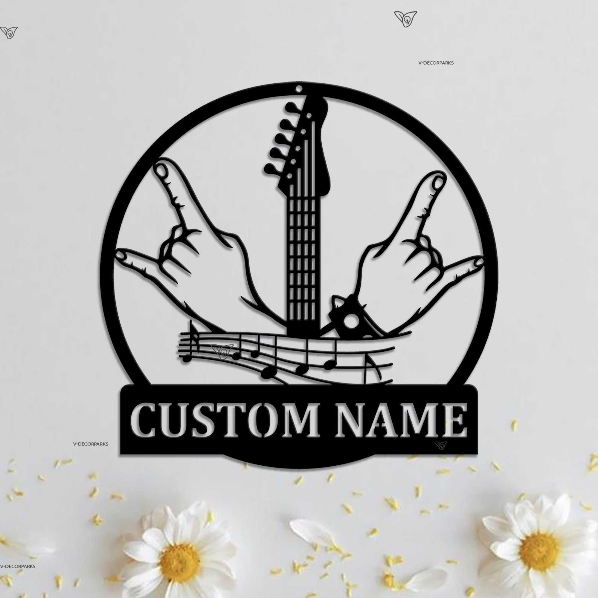 Custom Rock and Roll Music Metal Wall Art,personalized Rock & Roll Name ...