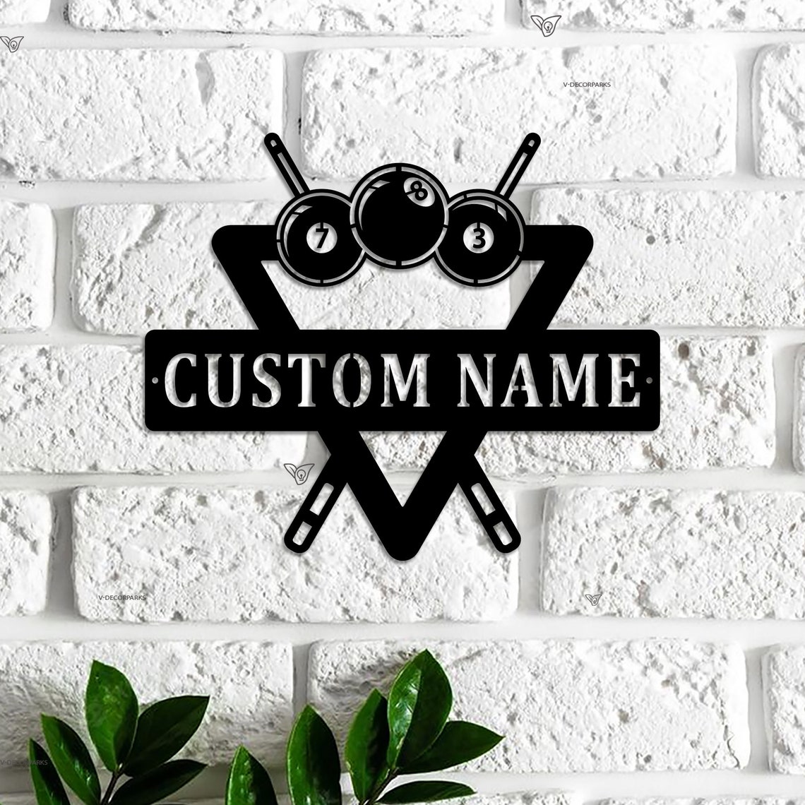 Custom Billiards Metal LED Sign, Personalized Pool Room Decor - Etsy