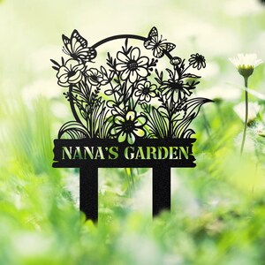 Custom Metal Garden Sign, Flower Sign With Stakes, Yard Sign,yard Art ...