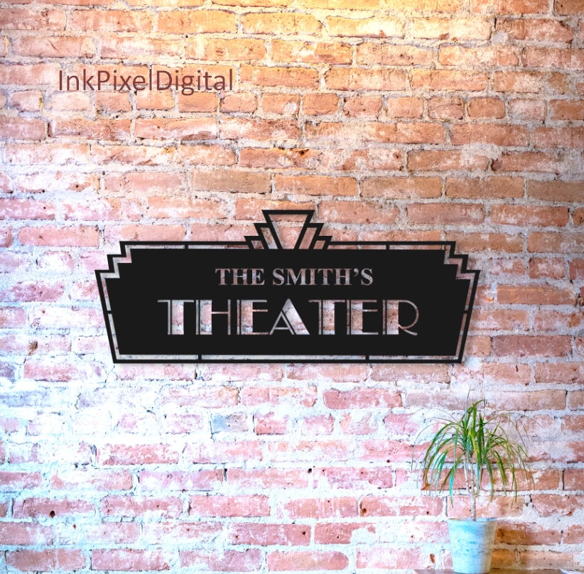 Personalized Home Theater Metal Sign With LED Lights - Etsy