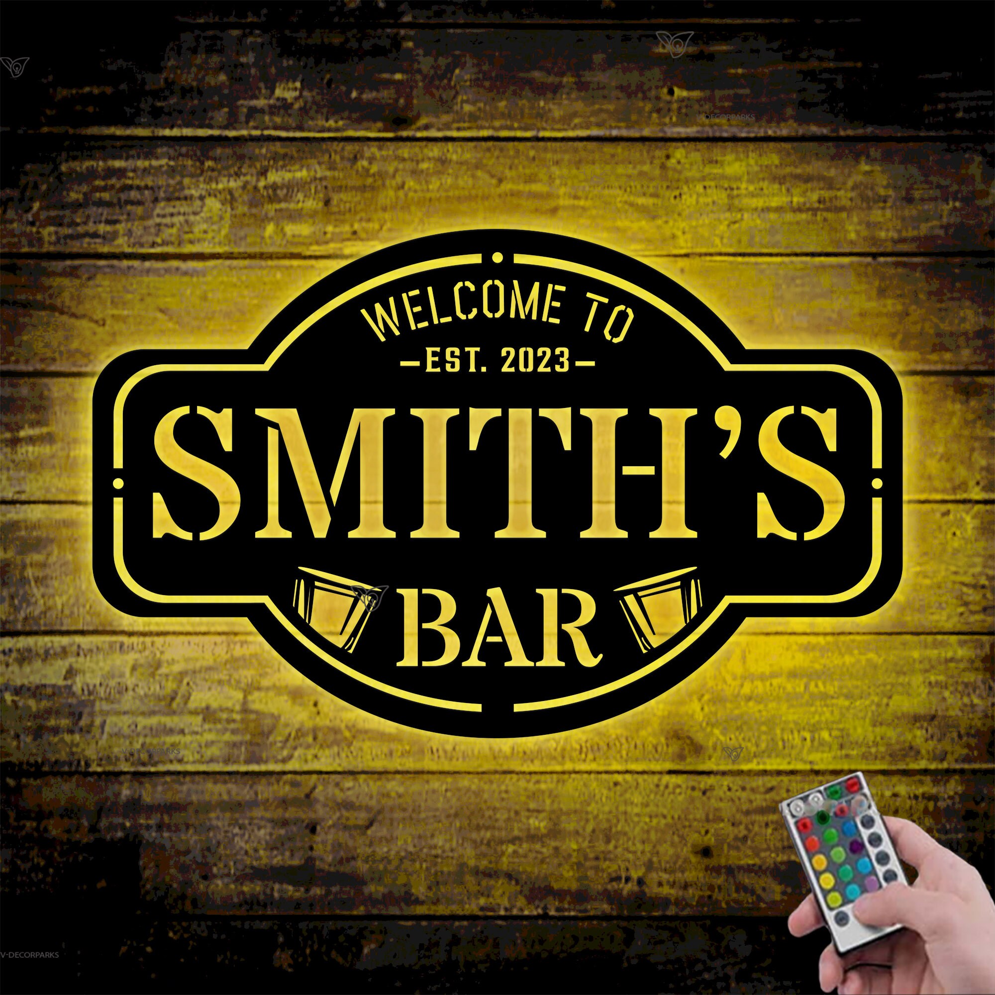 Custom LED Bar Sign, Personalized Pub Decor, 16-gauge Steel - Etsy