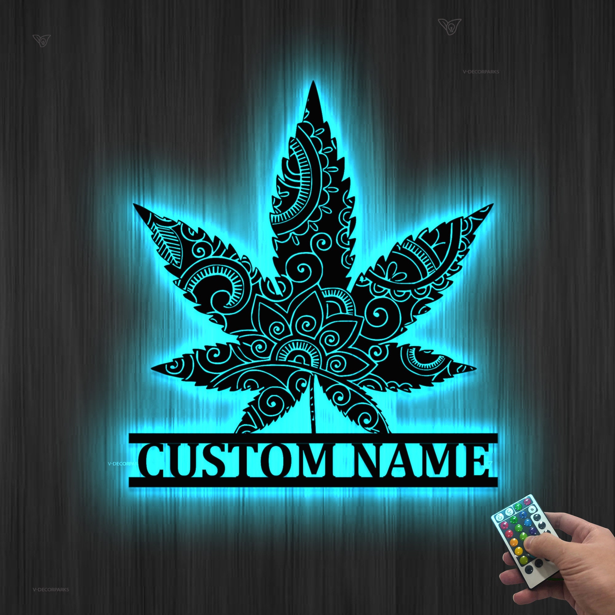 Custom Marijuana Cannabis Metal Sign, Cannabis Metal Sign, Weed Leaf ...