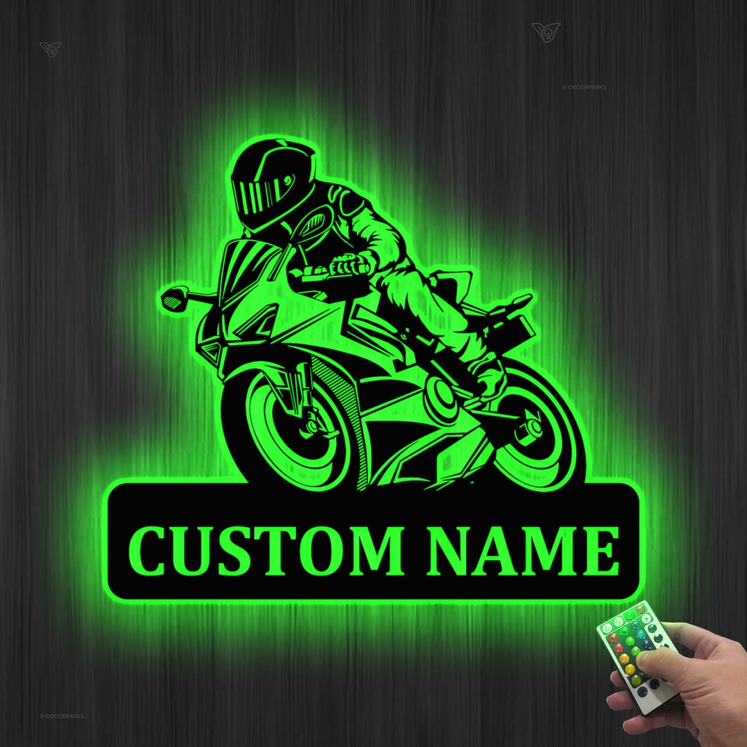 Custom Motorcycle Racing Metal Sign,custom Biker Name Sign, Riding ...