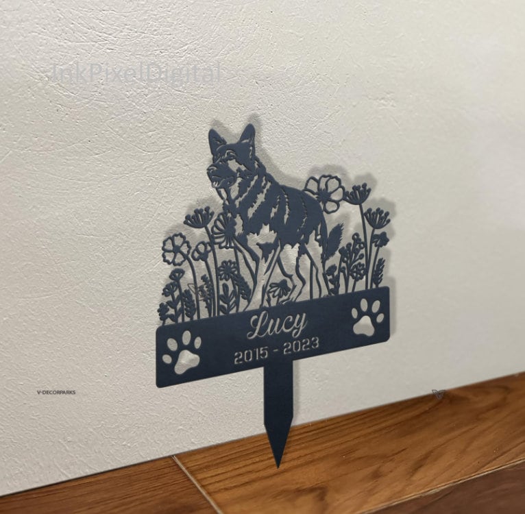 Personalized German Shepherd Memorial Stake,dog Memorial Stake,pet ...