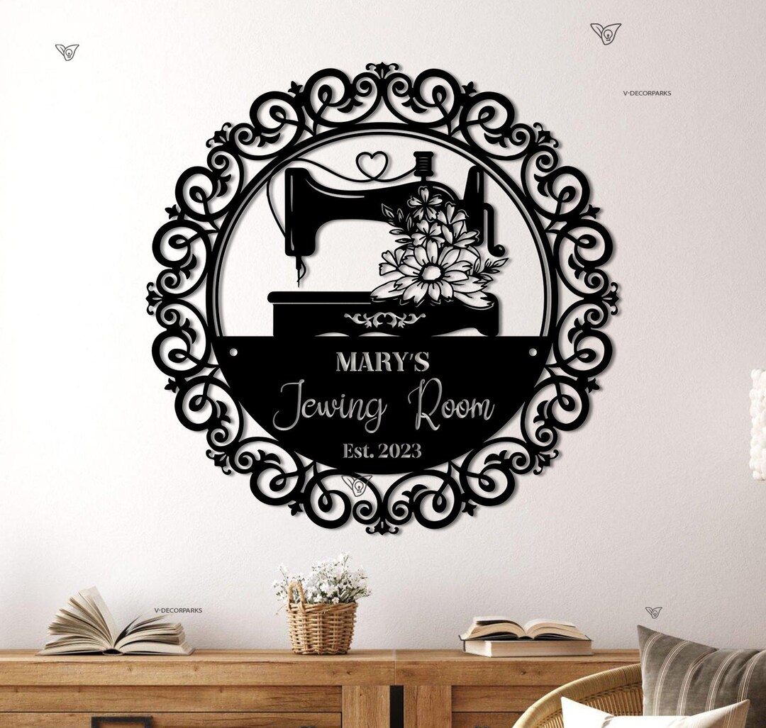 Custom Sewing Room Sign, Personalized Sewing Lover Gift, Metal Sewing ...