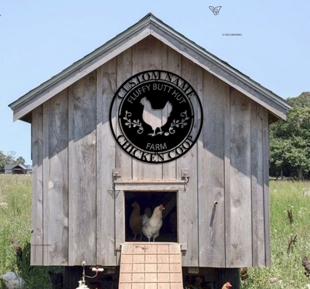 Custom Chicken Metal Sign,farm House Decor,personalized Chicken Coop ...
