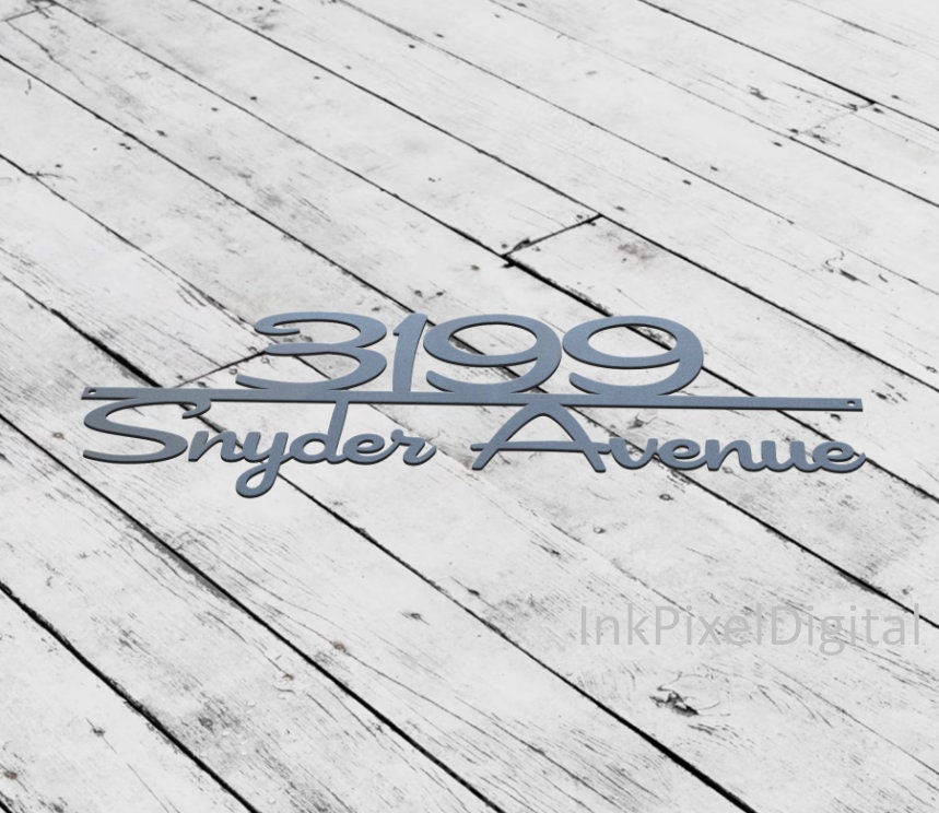 Retro Style House Number Sign Housewarming Gift Personalized House ...