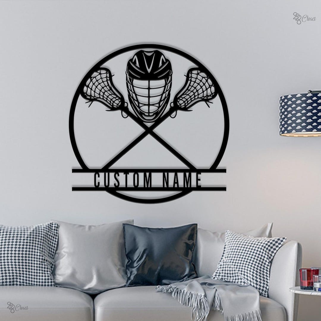 Custom Lacrosse Wall Art, Sports Decor, Lacrosse Gift, Gift for Son ...