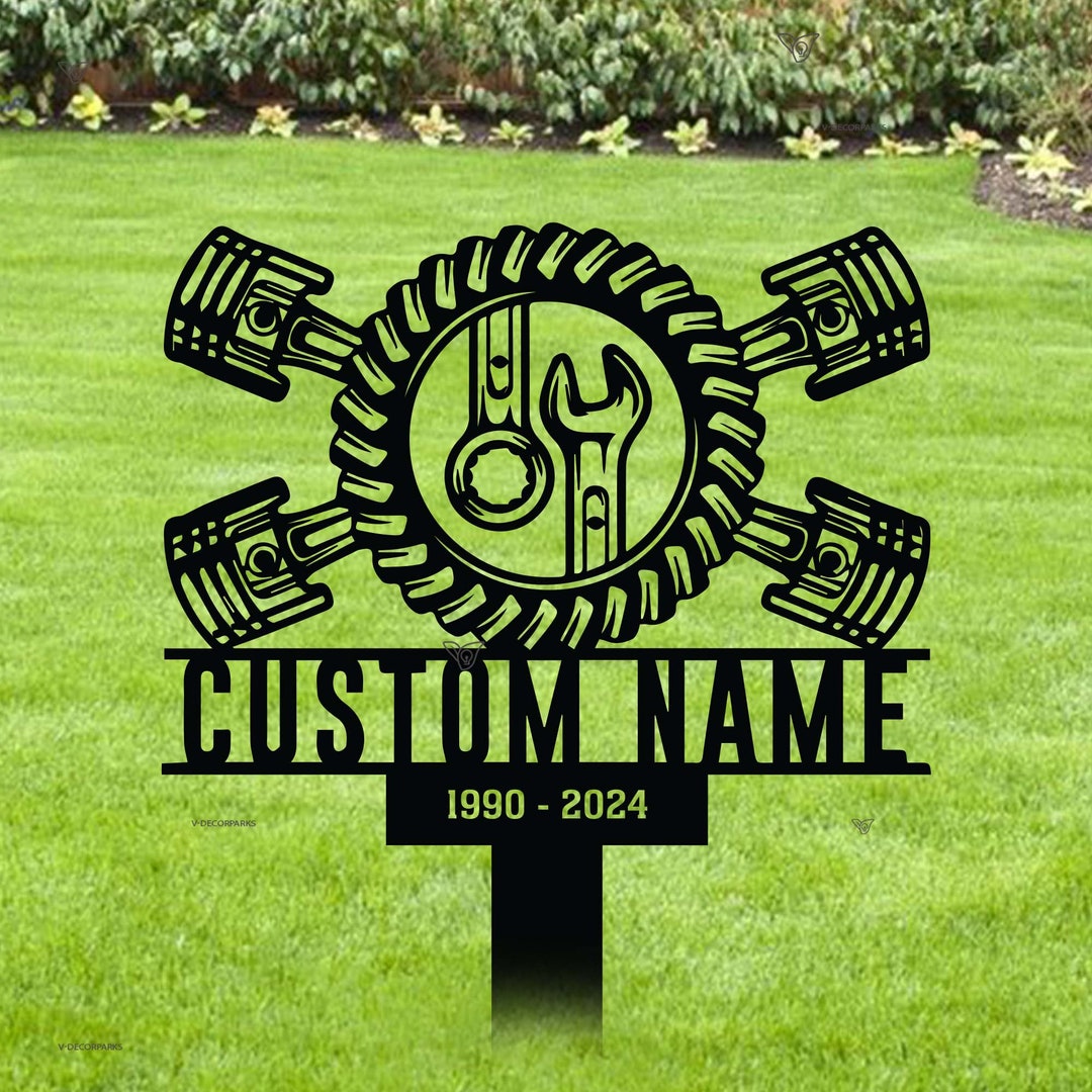 Personalized Mechanic Engineer Tools Memorial Stake, Mechanic Engineer ...