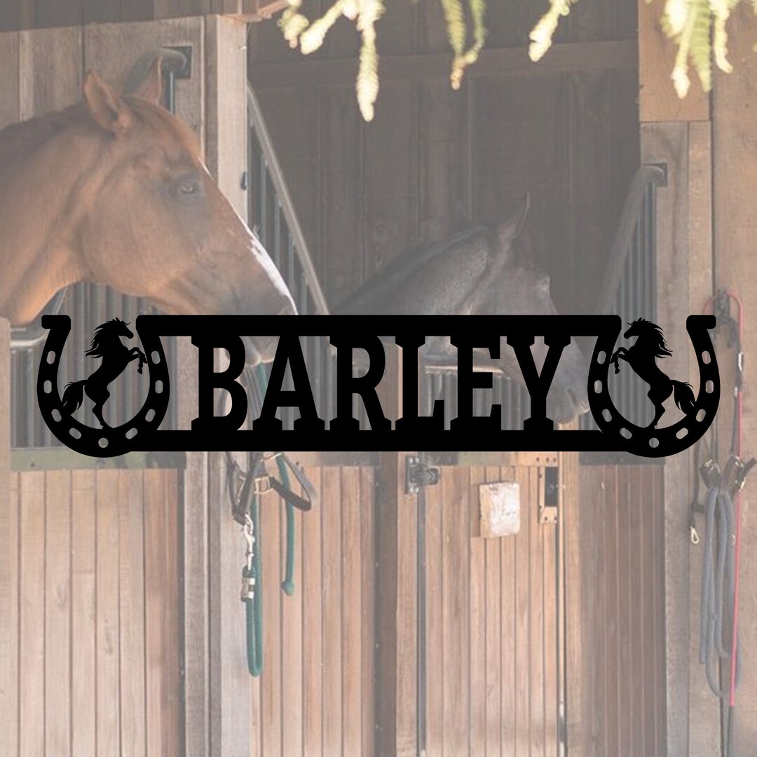 Personalized Horse Stall Name Plate,farmhouse Decor Horse Stall Sign ...