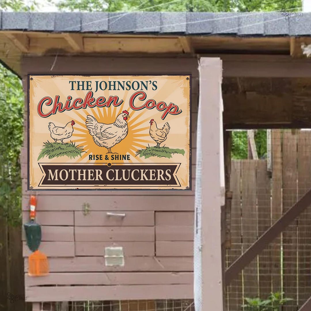 Custom Metal Chicken Coop Sign, Custom Metal Chicken Sign, Custom Metal ...