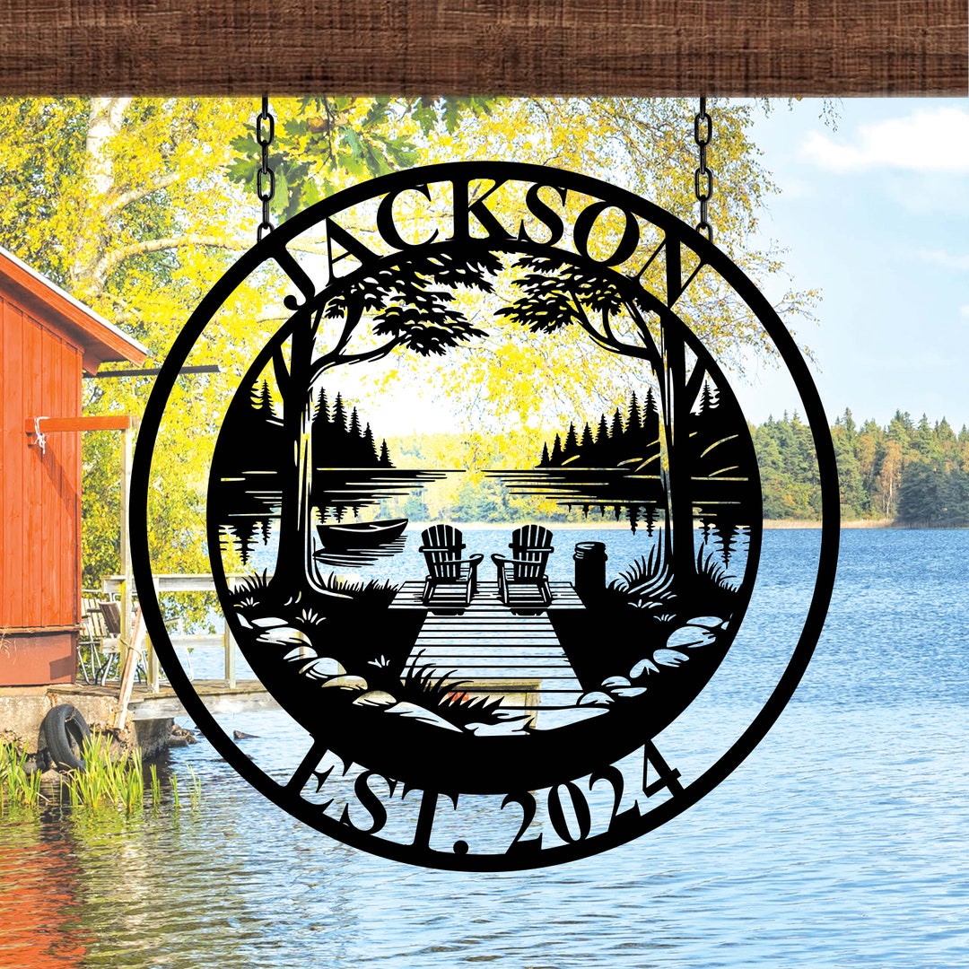 Lakehouse Sign,personalized Cabin Name Sign,dad Gift,lakehouse Decor ...