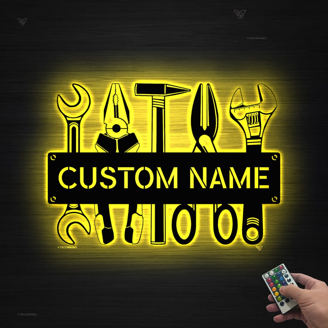 Custom Workshop Sign,work Shop Metal Sign,personalized Carpenter Name ...