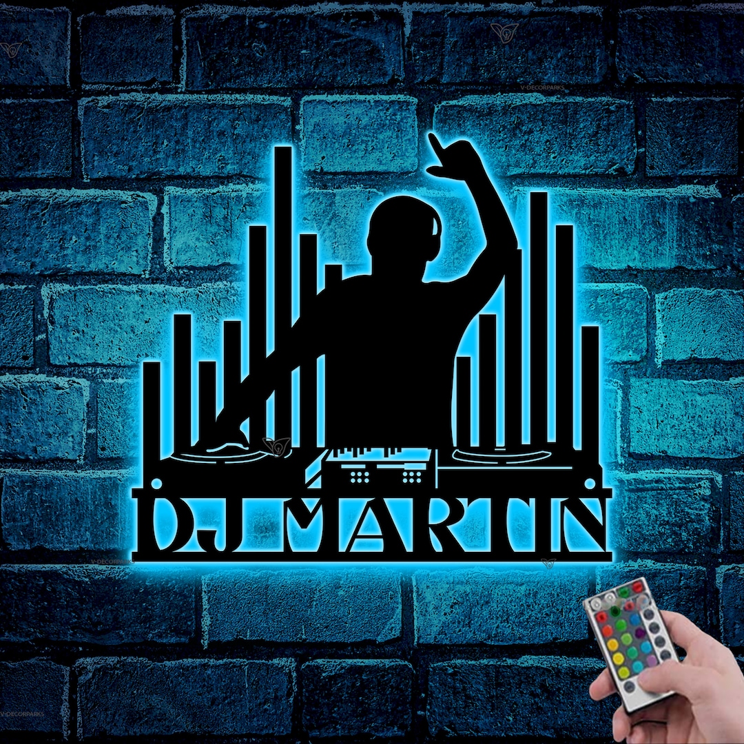 Dee Jay Music Club Decoration Custom DJ Disc Jockey Music Metal Wall ...